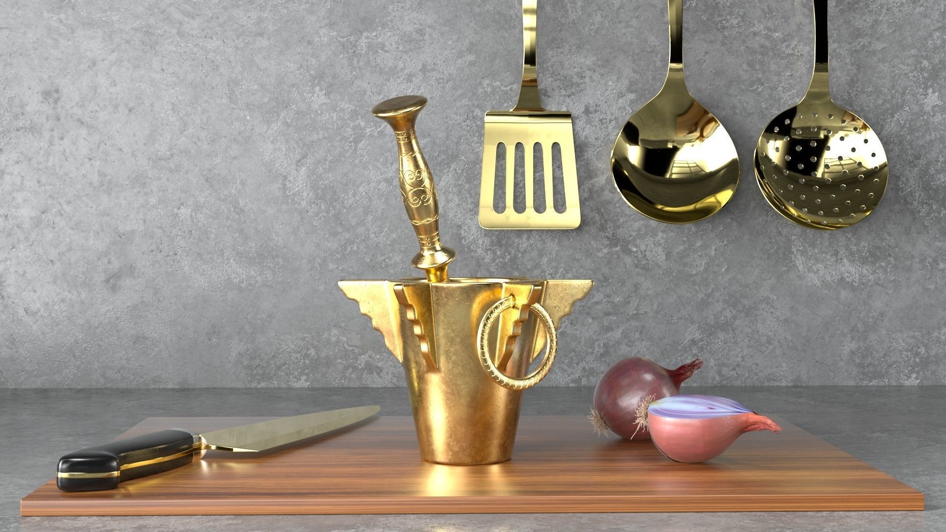 Traditional Moroccan Mortar and Pestle 3D model | CGTrader