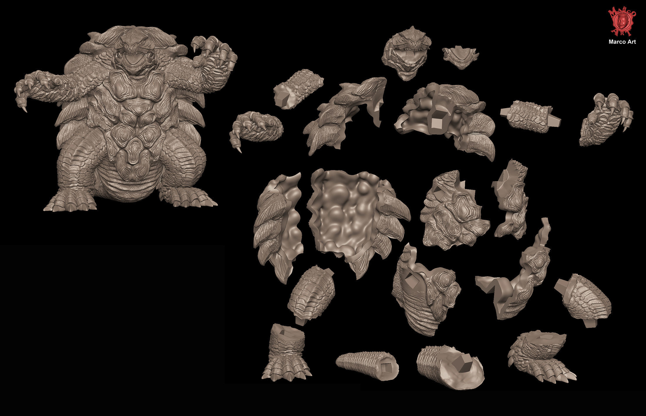 Gamera Stl file 3D model 3D printable | CGTrader