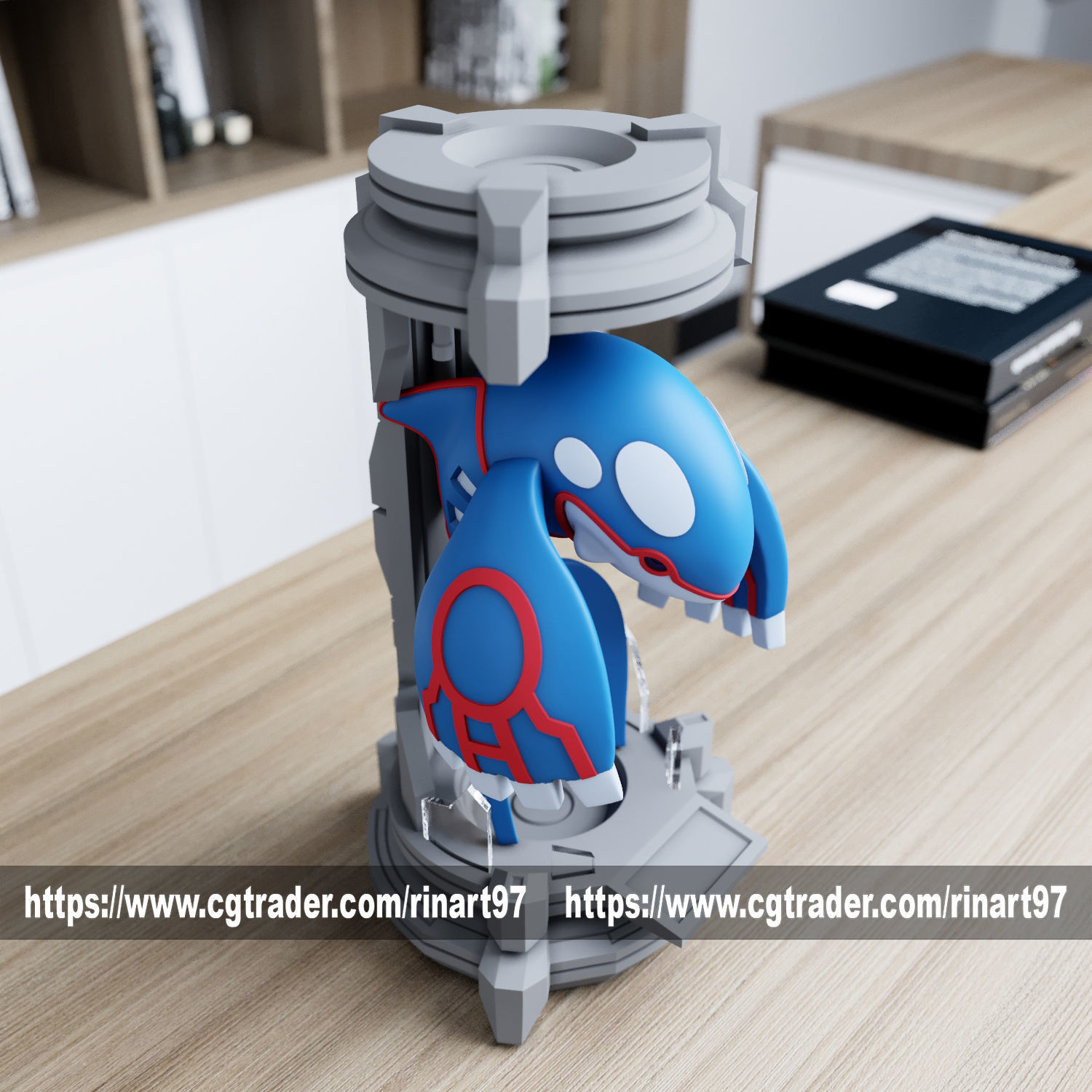 Kyogre in the lab from Pokemon 3D model 3D printable | CGTrader