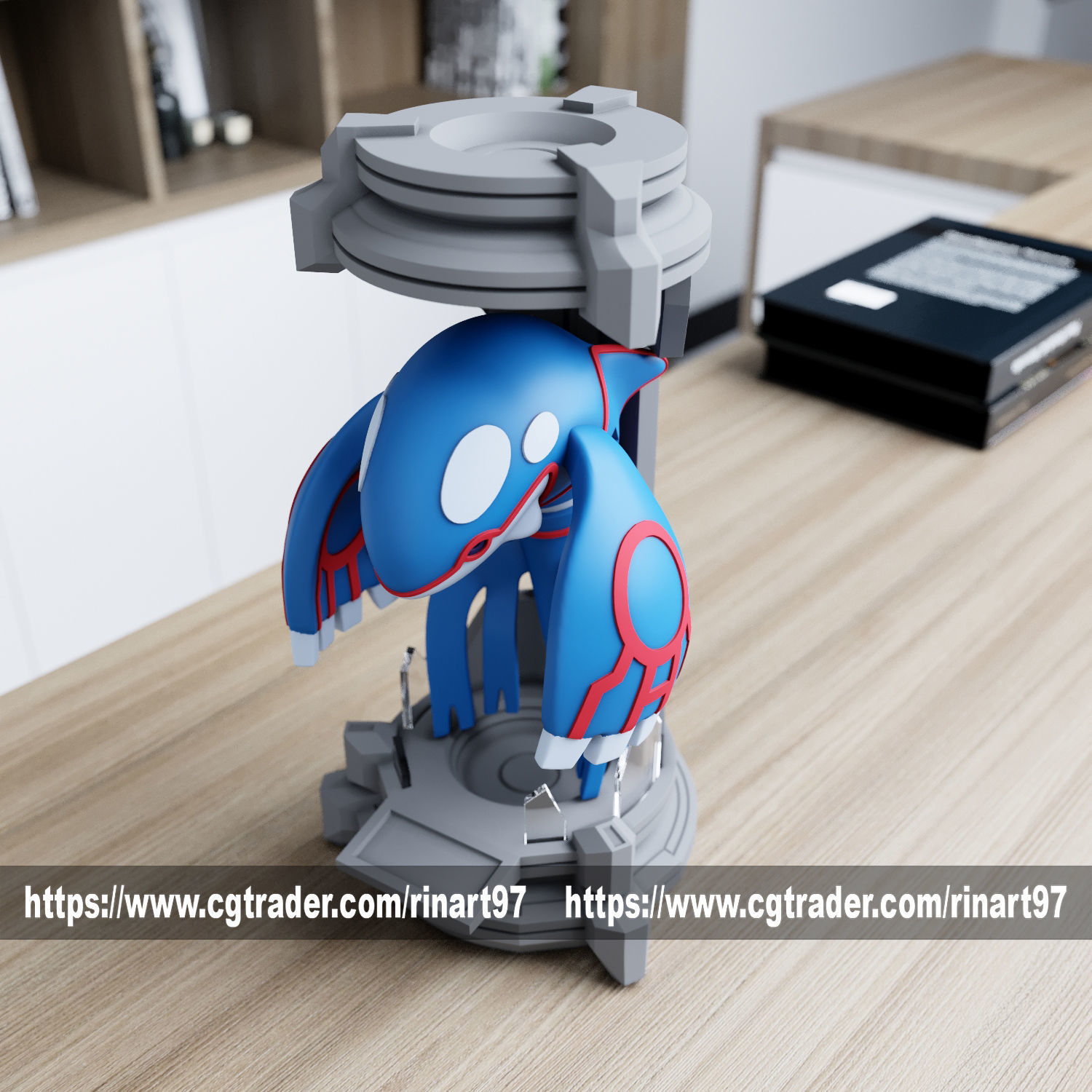 Kyogre in the lab from Pokemon 3D model 3D printable | CGTrader