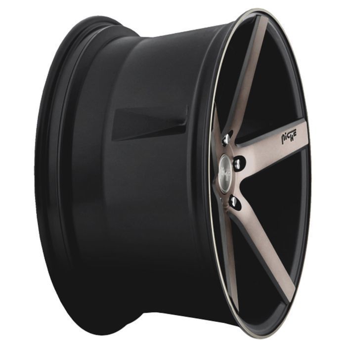 Niche Milan Wheel Offset Dark Tinted Face With Matte Black 3D model ...