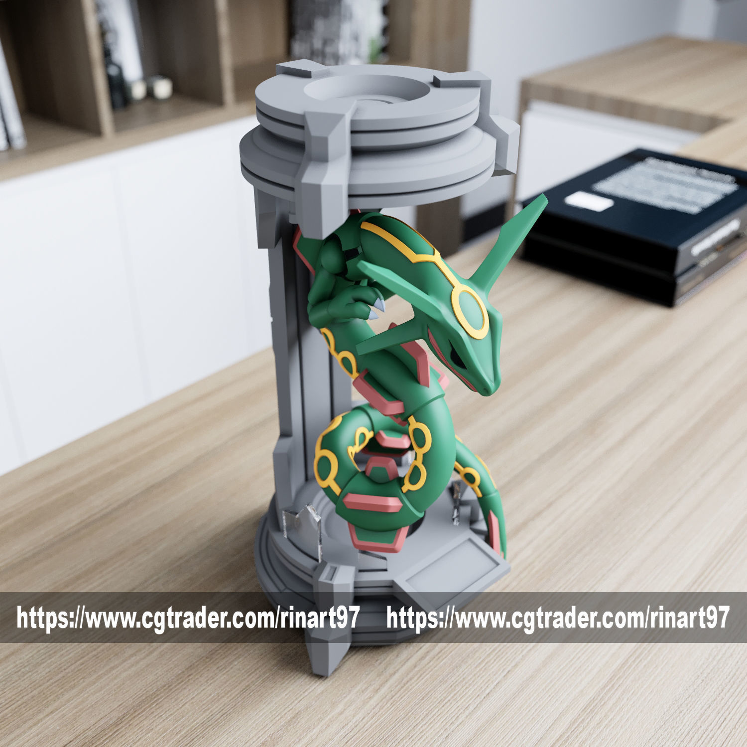 Rayquaza in the lab from Pokemon 3D model 3D printable | CGTrader