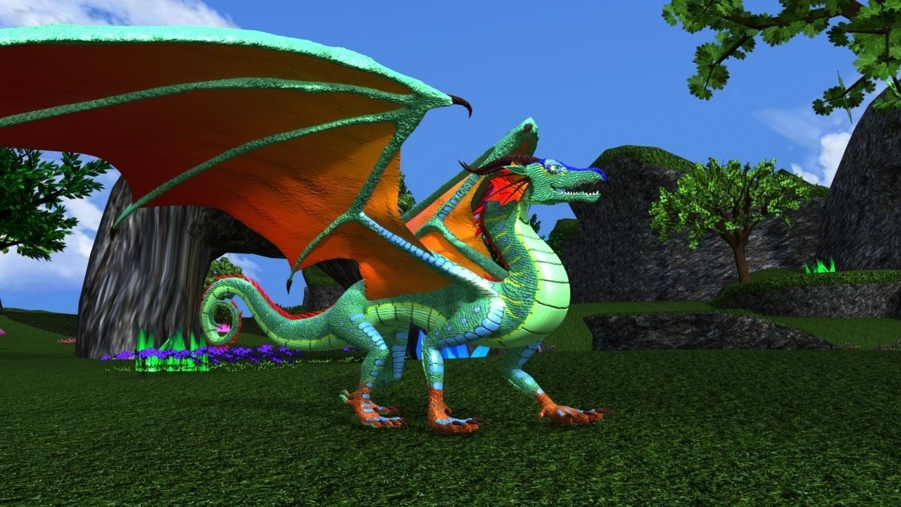 Glory the Rainwing for Maya 3D model rigged | CGTrader