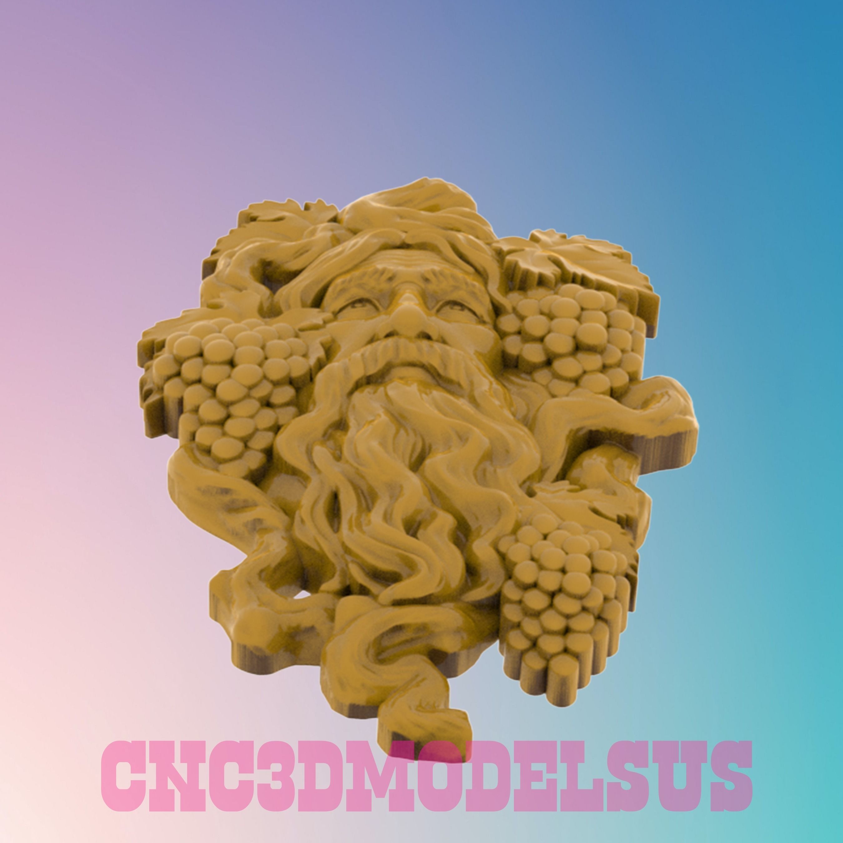Old Man in Grapes 3D MODEL STL FILE FOR CNC ROUTER LASER 3D model 3D printable | CGTrader
