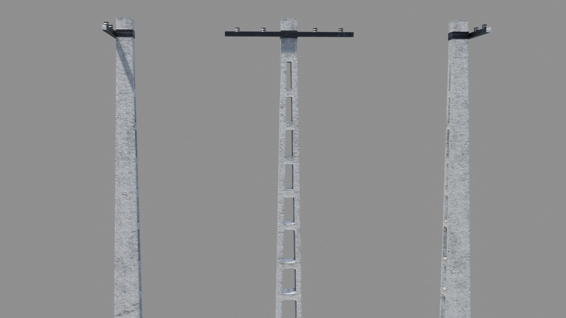 Concrete Utility Pole free VR / AR / low-poly 3D model | CGTrader
