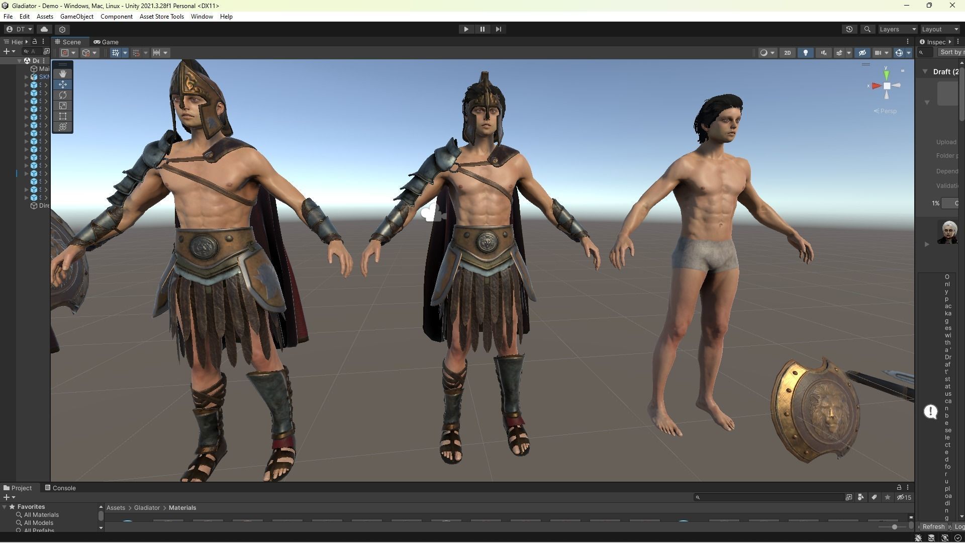 3D model Gladiator Arena Fighter VR / AR / low-poly rigged animated | CGTrader