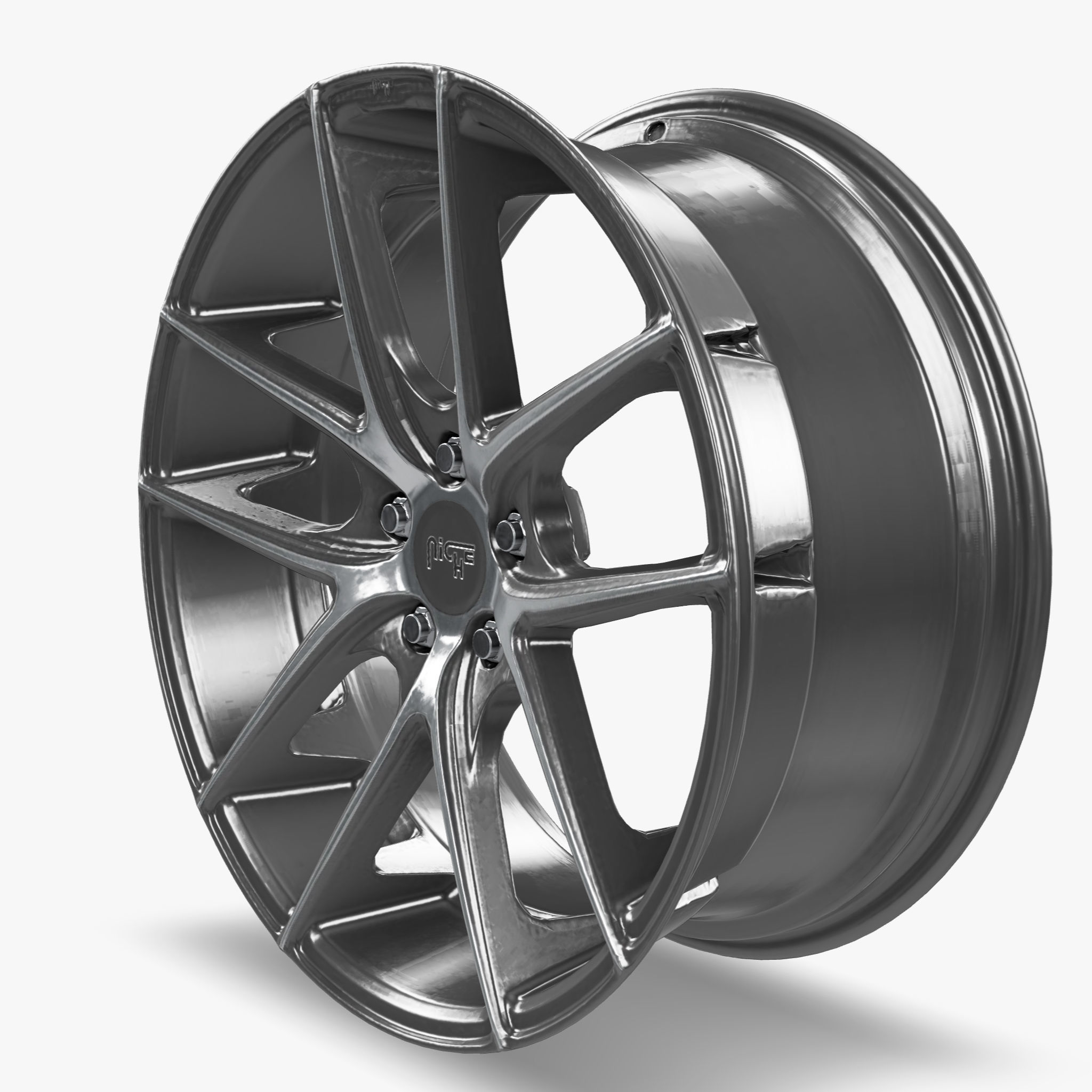 Niche Targa Wheel Offset Silver With Machined Face 3D model | CGTrader