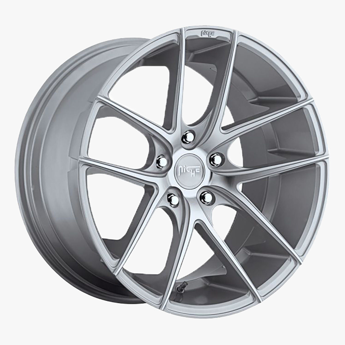 Niche Targa Wheel Offset Silver With Machined Face 3D model | CGTrader