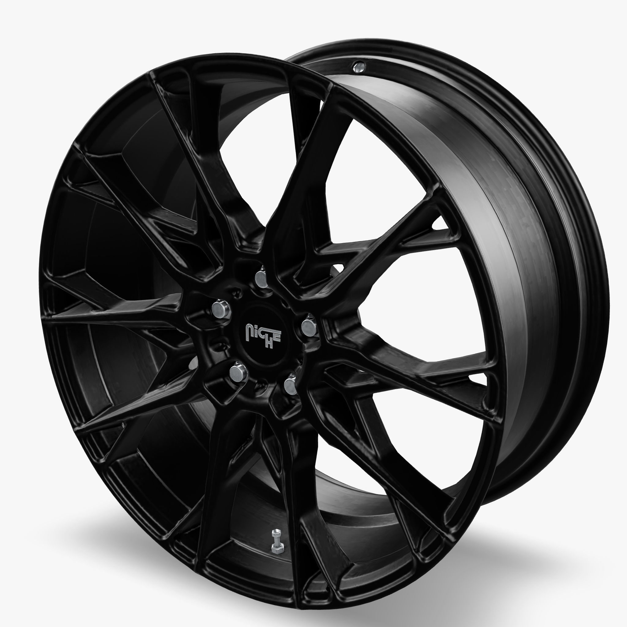 Niche Staccato Wheel Matte Black 3D model | CGTrader