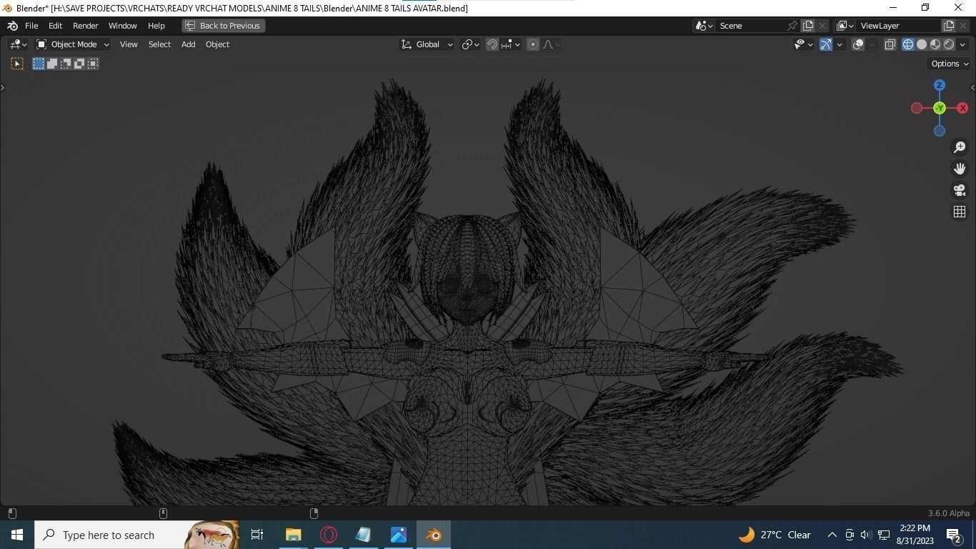 ANIME 8 TAILS GIRL VRCHAT AVATAR 3D model rigged | CGTrader