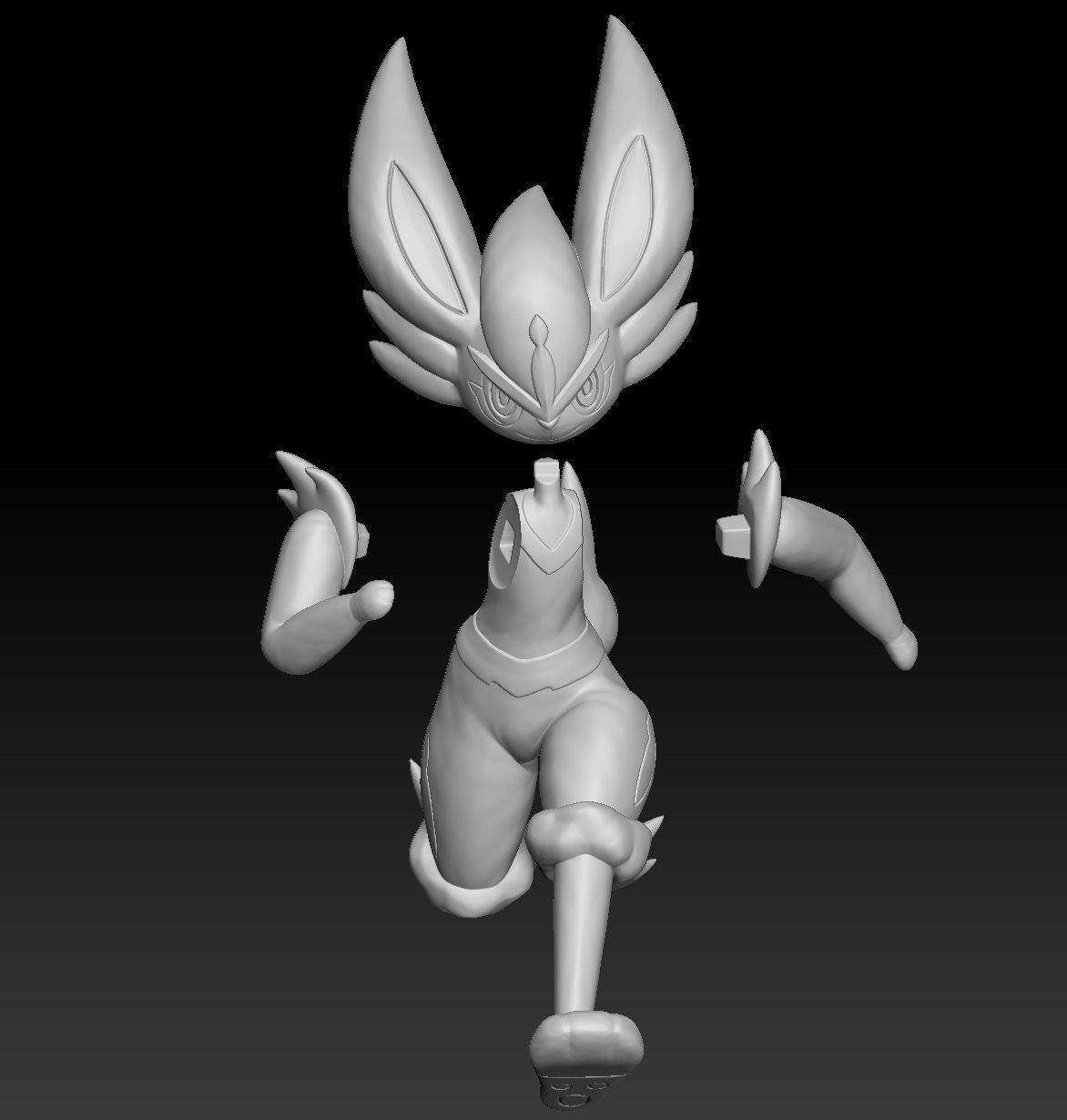 Pokemon Scorbunny Raboot Cinderace 3D model 3D printable | CGTrader