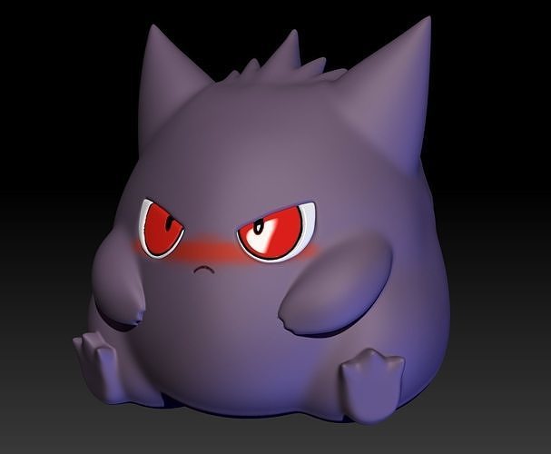 Pokemon Gengar Chibi 3D model 3D printable | CGTrader