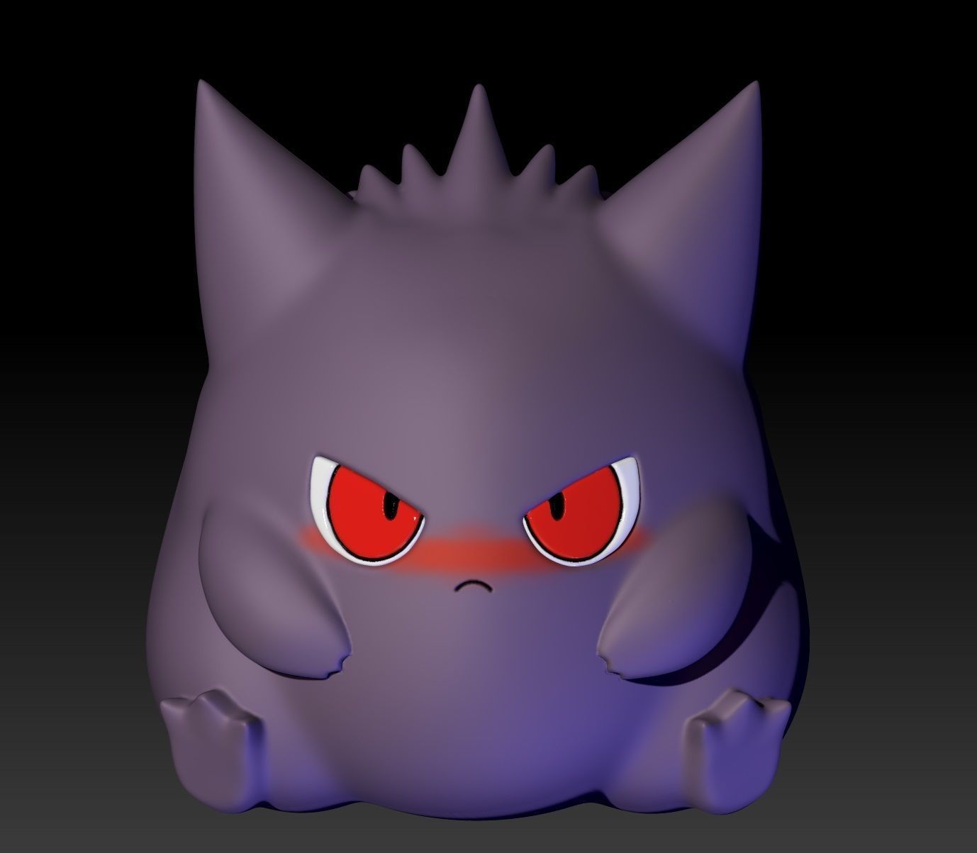 Pokemon Gengar Chibi 3D model 3D printable | CGTrader