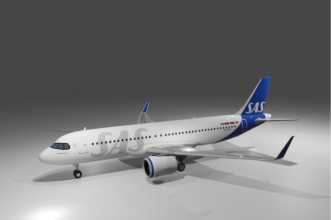 3D model SAS airbus a320neo 3d model VR / AR / low-poly | CGTrader
