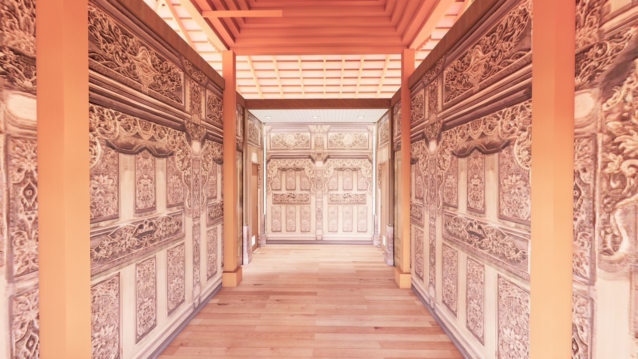 Luxury Wooden Traditional Carving Joglo House Design 2 Floor 3D model ...