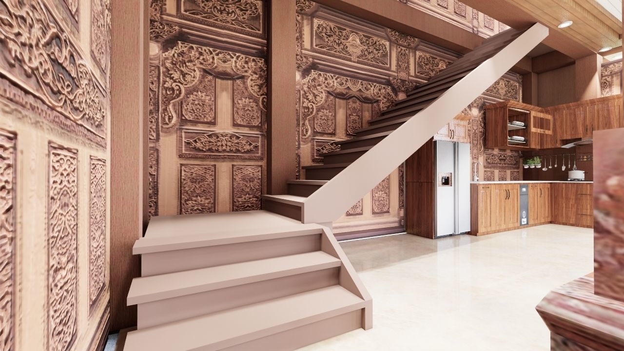 Luxury Wooden Traditional Carving Joglo House Design 2 Floor 3D model ...