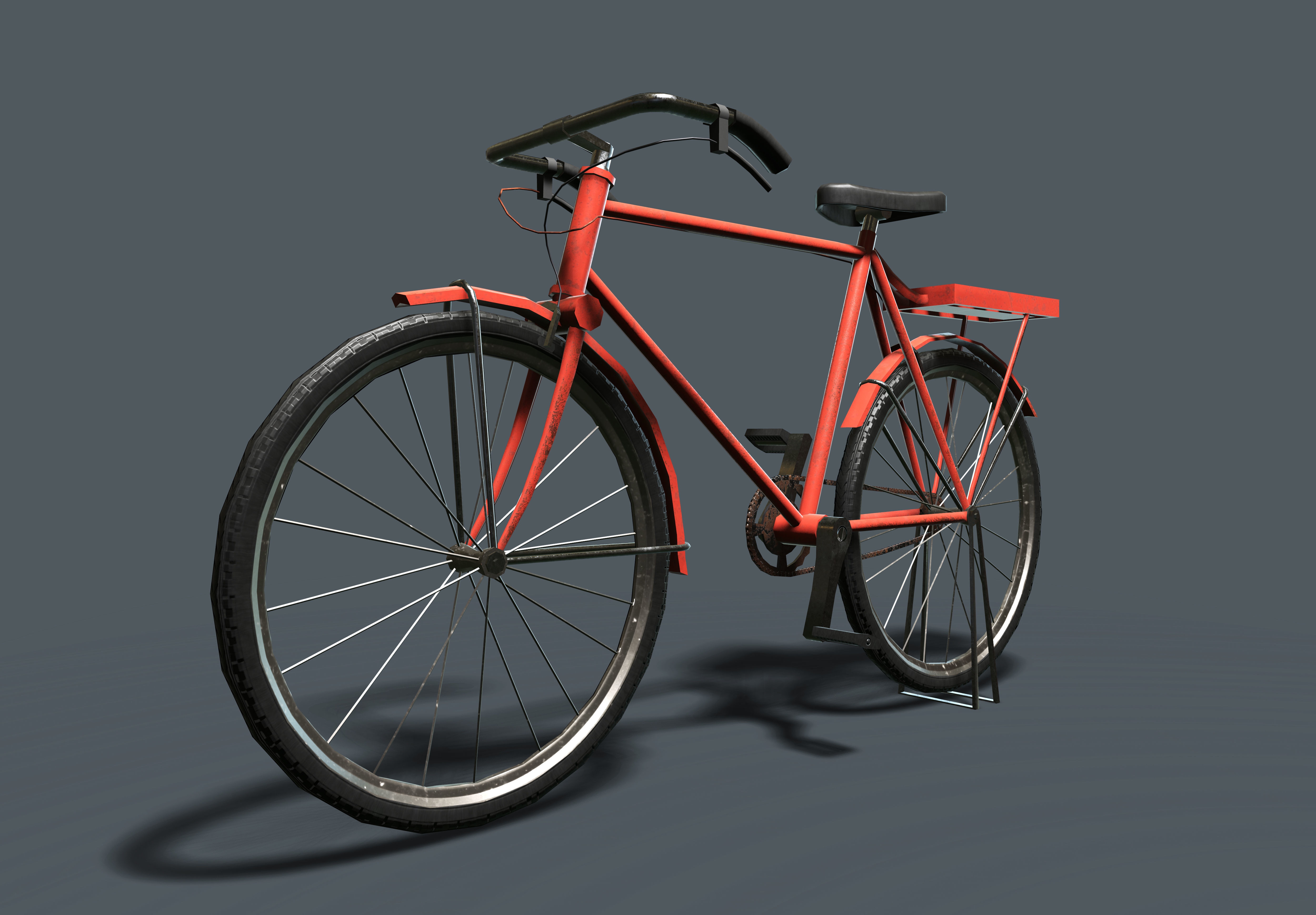 3D model Classic Red Bicycle PBR VR / AR / low-poly | CGTrader