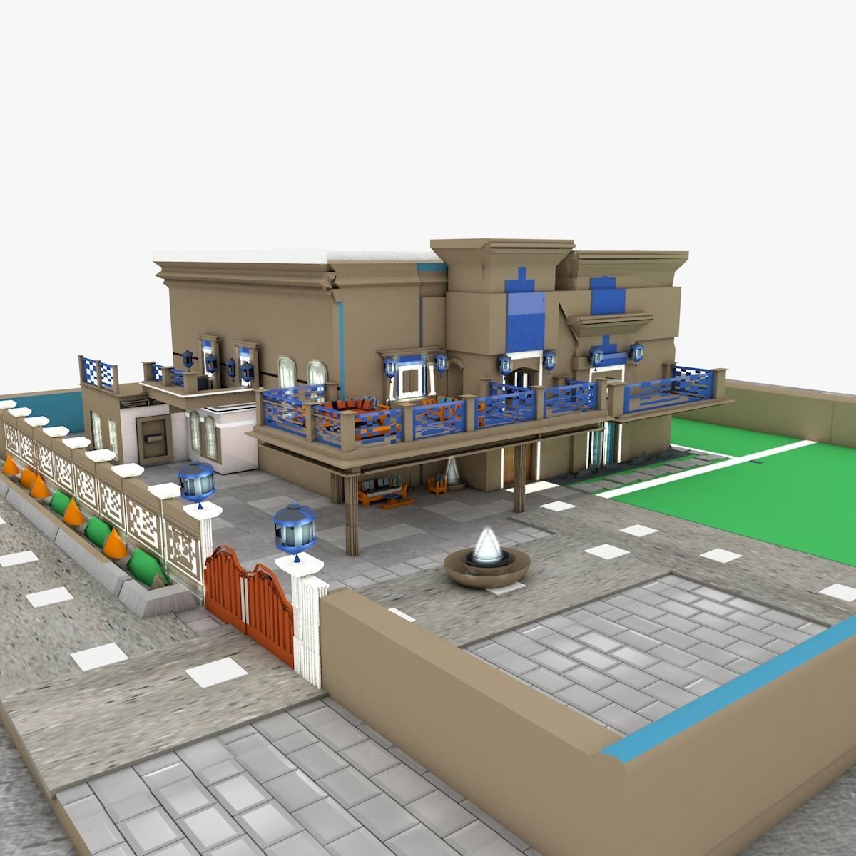 Modern 3d exterior house model 3D model | CGTrader