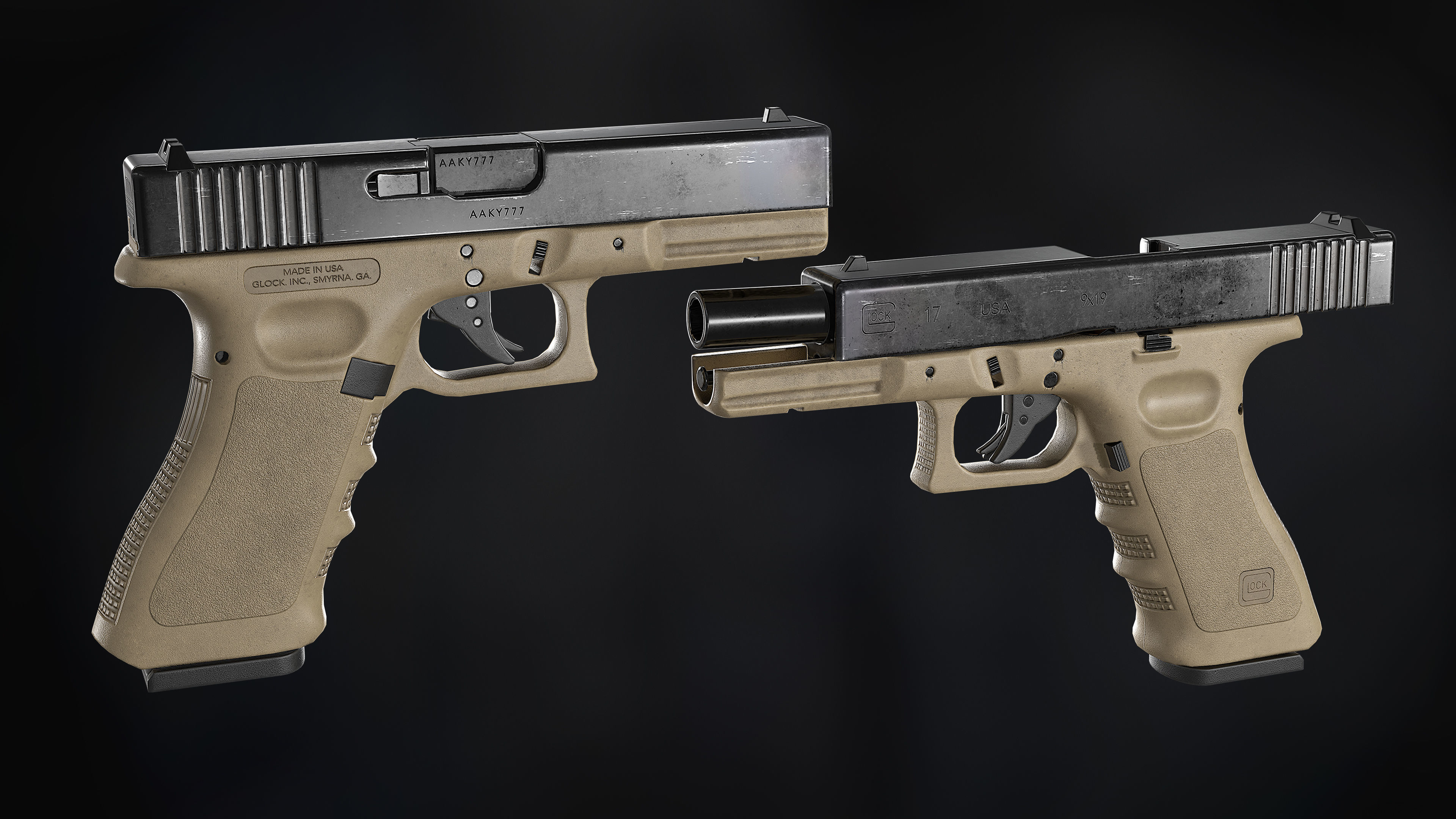 3D model Glock 17 Gen 3 VR / AR / low-poly | CGTrader