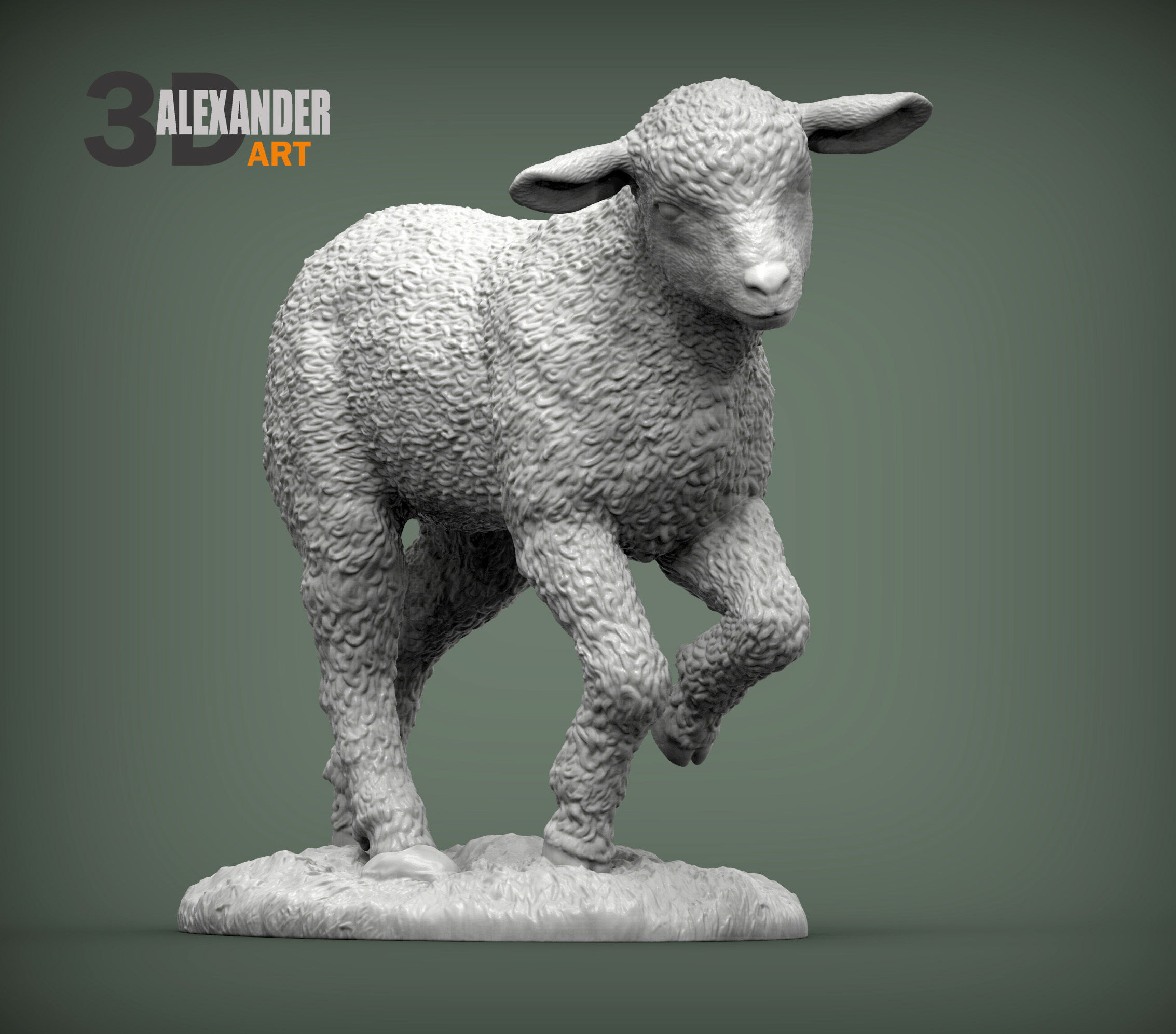 Lamb runs 3D model 3D printable | CGTrader