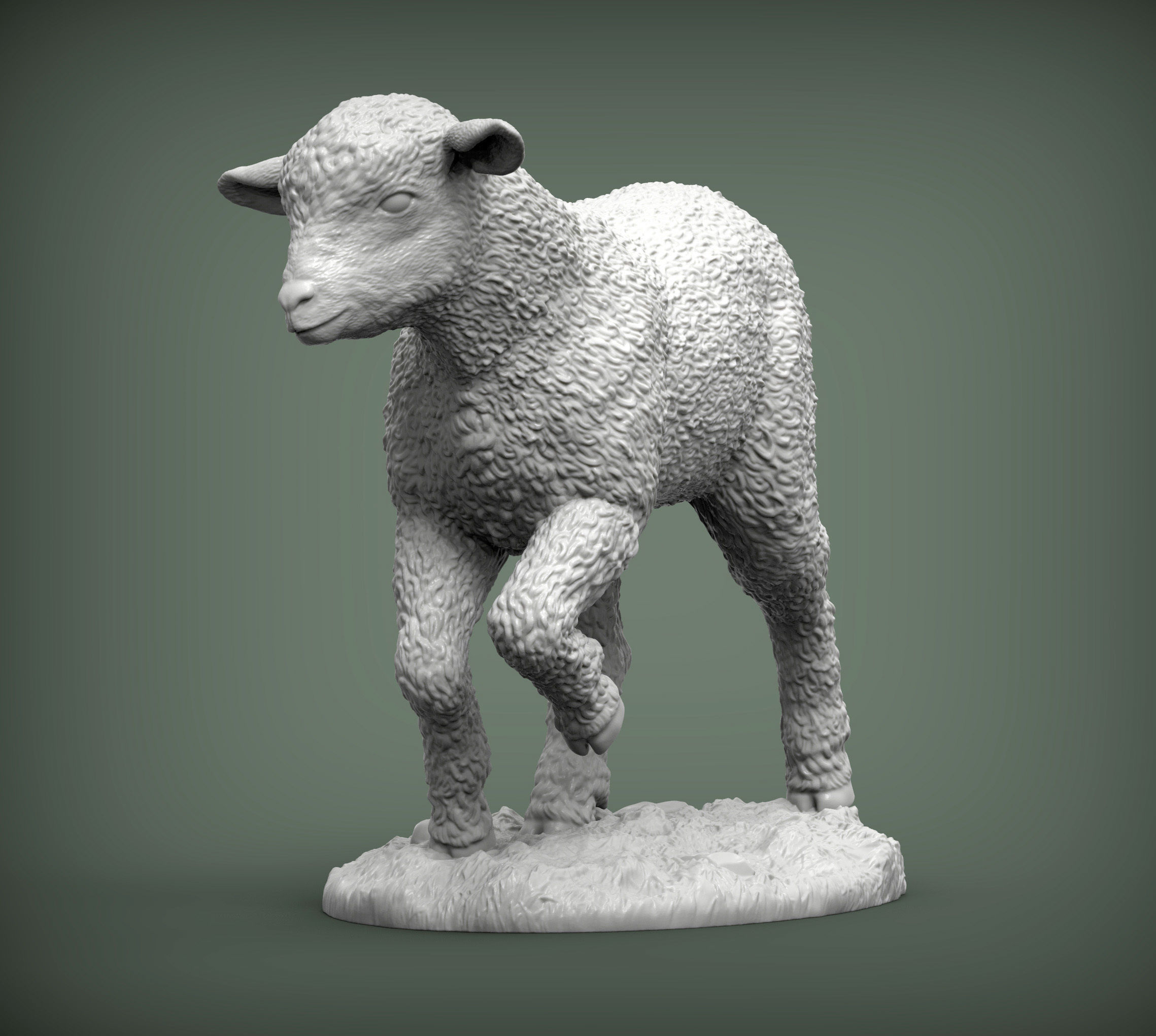 Lamb runs 3D model 3D printable | CGTrader