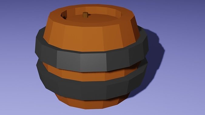 Barrel free VR / AR / low-poly 3D model | CGTrader