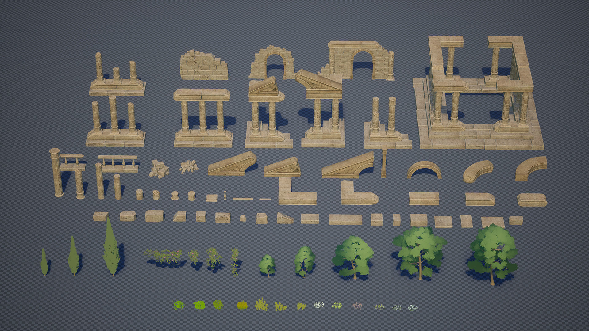 3D model Stylized Ruins VR / AR / low-poly | CGTrader