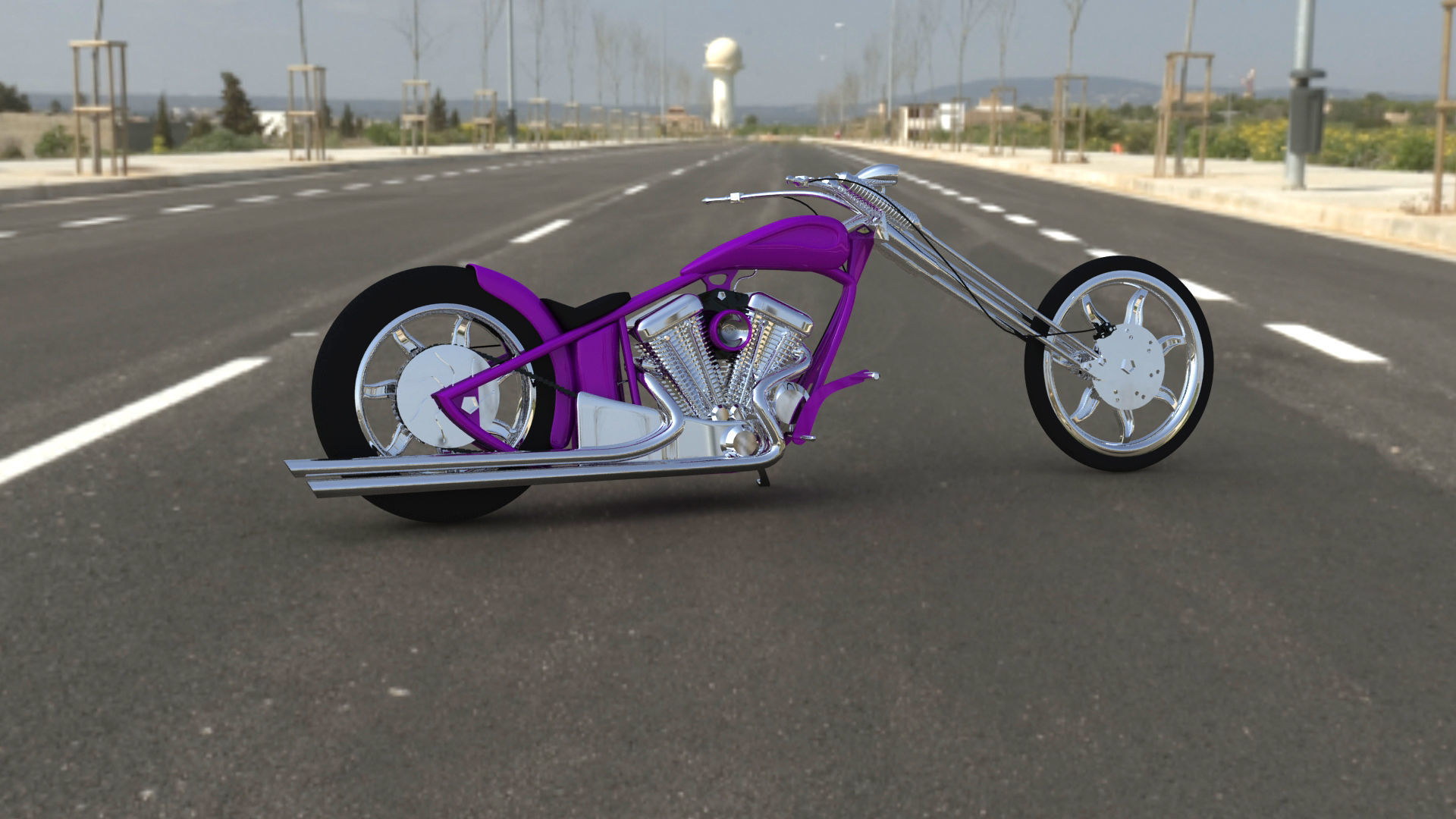 Custom American Chopper Bike 3D model | CGTrader
