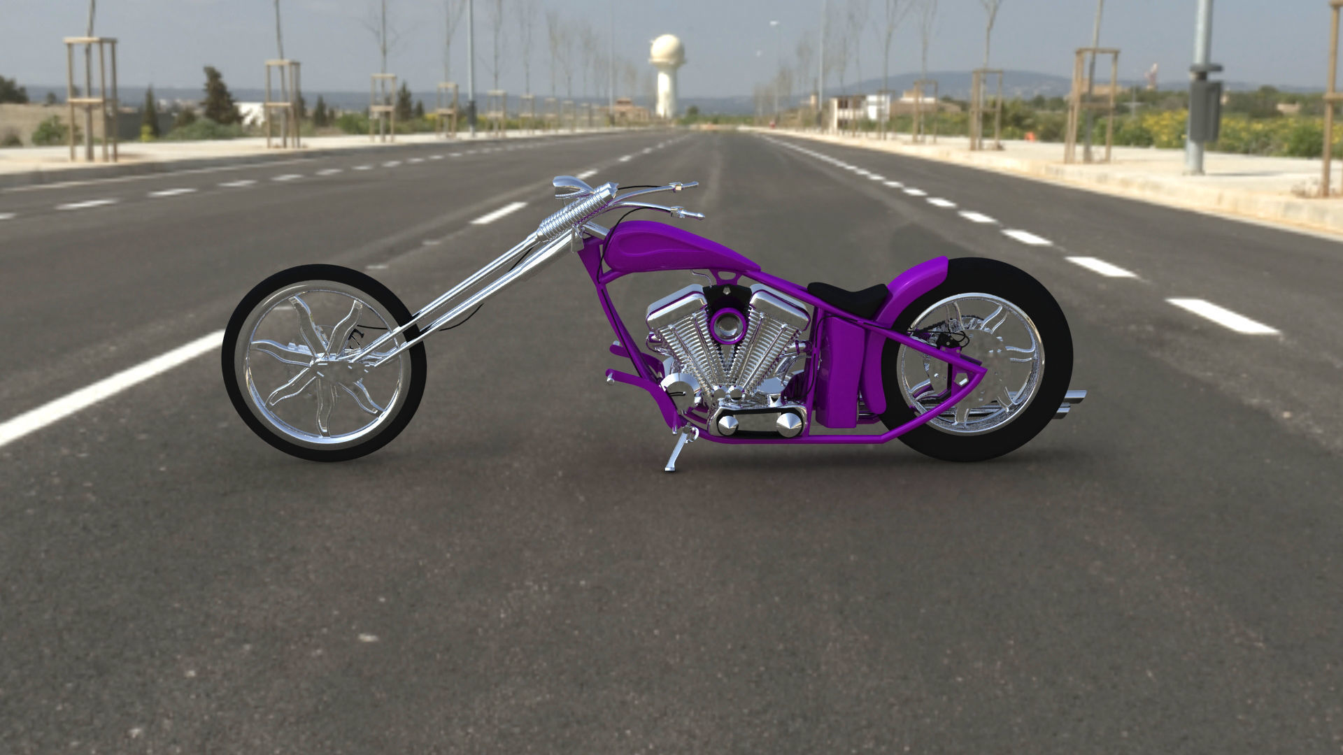 Custom American Chopper Bike 3D model | CGTrader