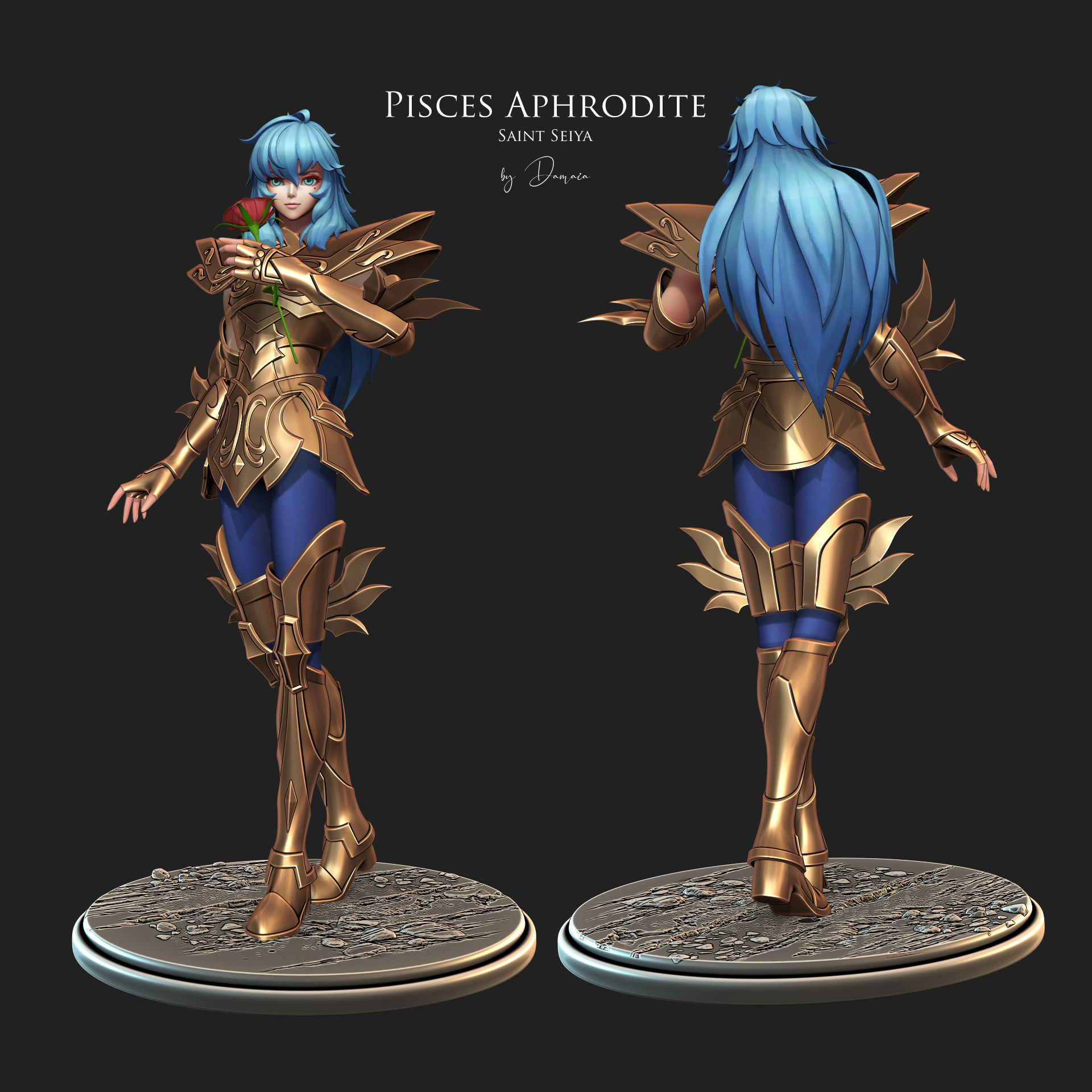 Saint Seiya Pisces Aphrodite 3D model 3D printable | CGTrader