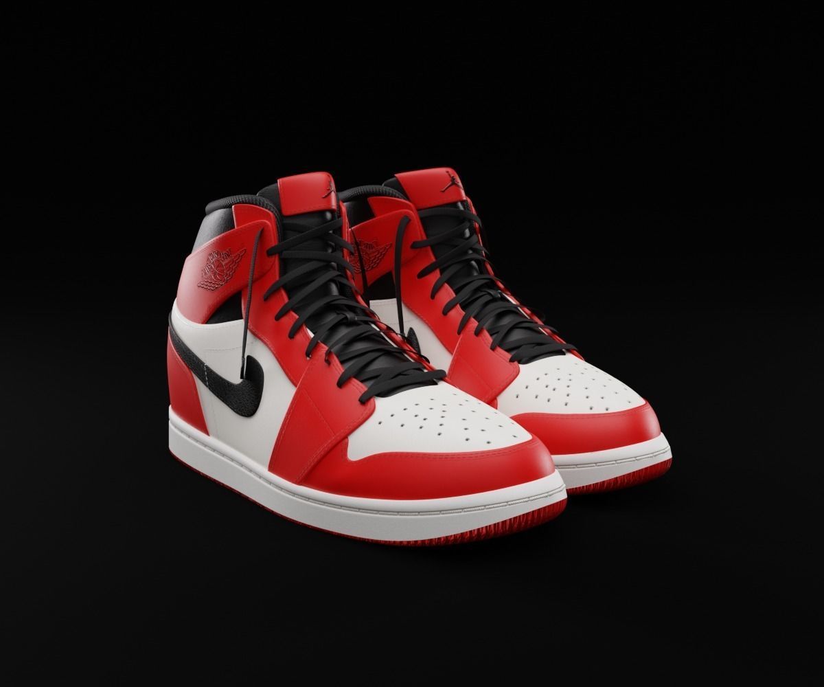 Air jordan sneakers free 3D model | CGTrader