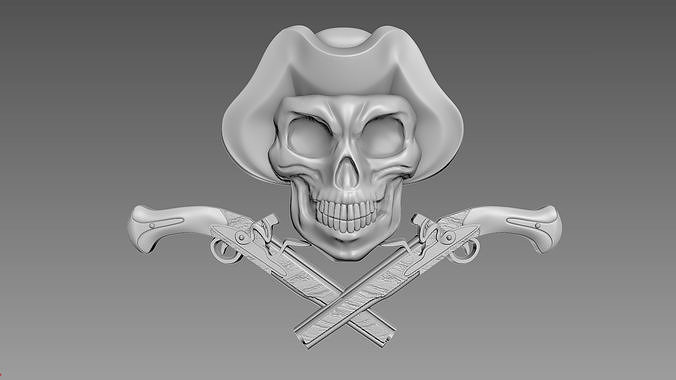 Scull Bas-Relief 3D model | CGTrader