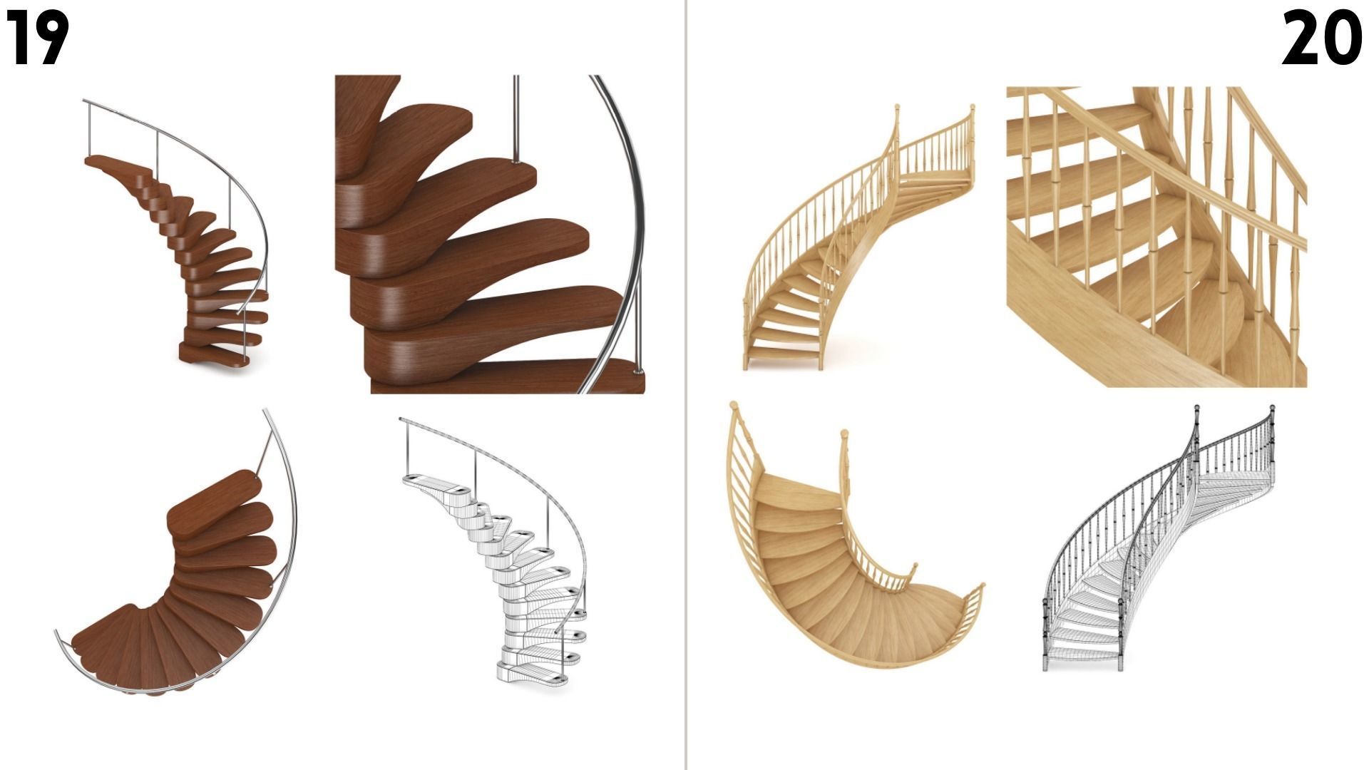 Modern Stairs Set 3D model | CGTrader