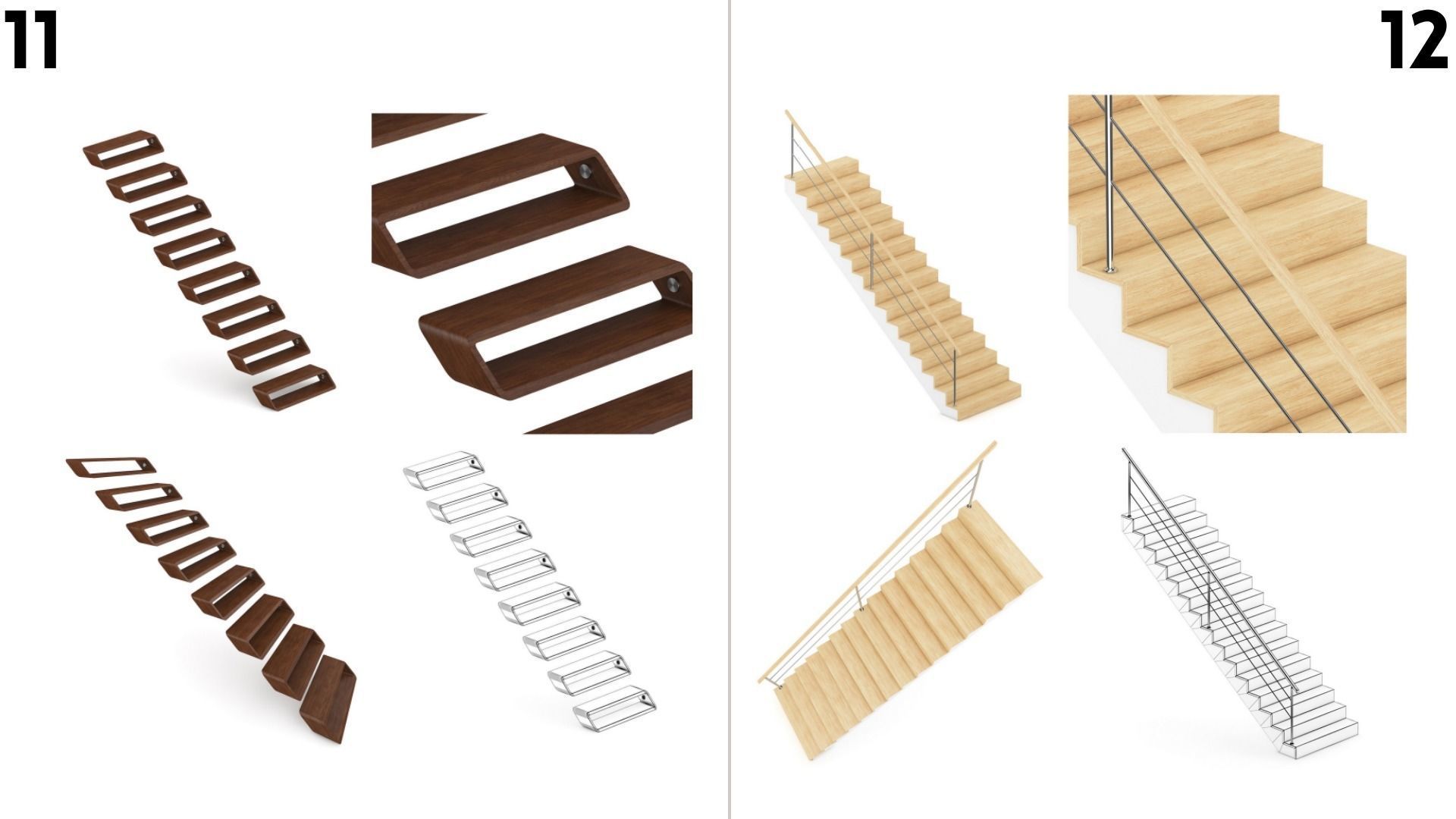 Modern Stairs Set 3D model | CGTrader