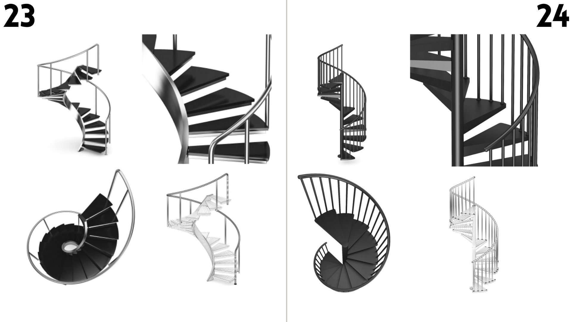 Modern Stairs Set 3D model | CGTrader