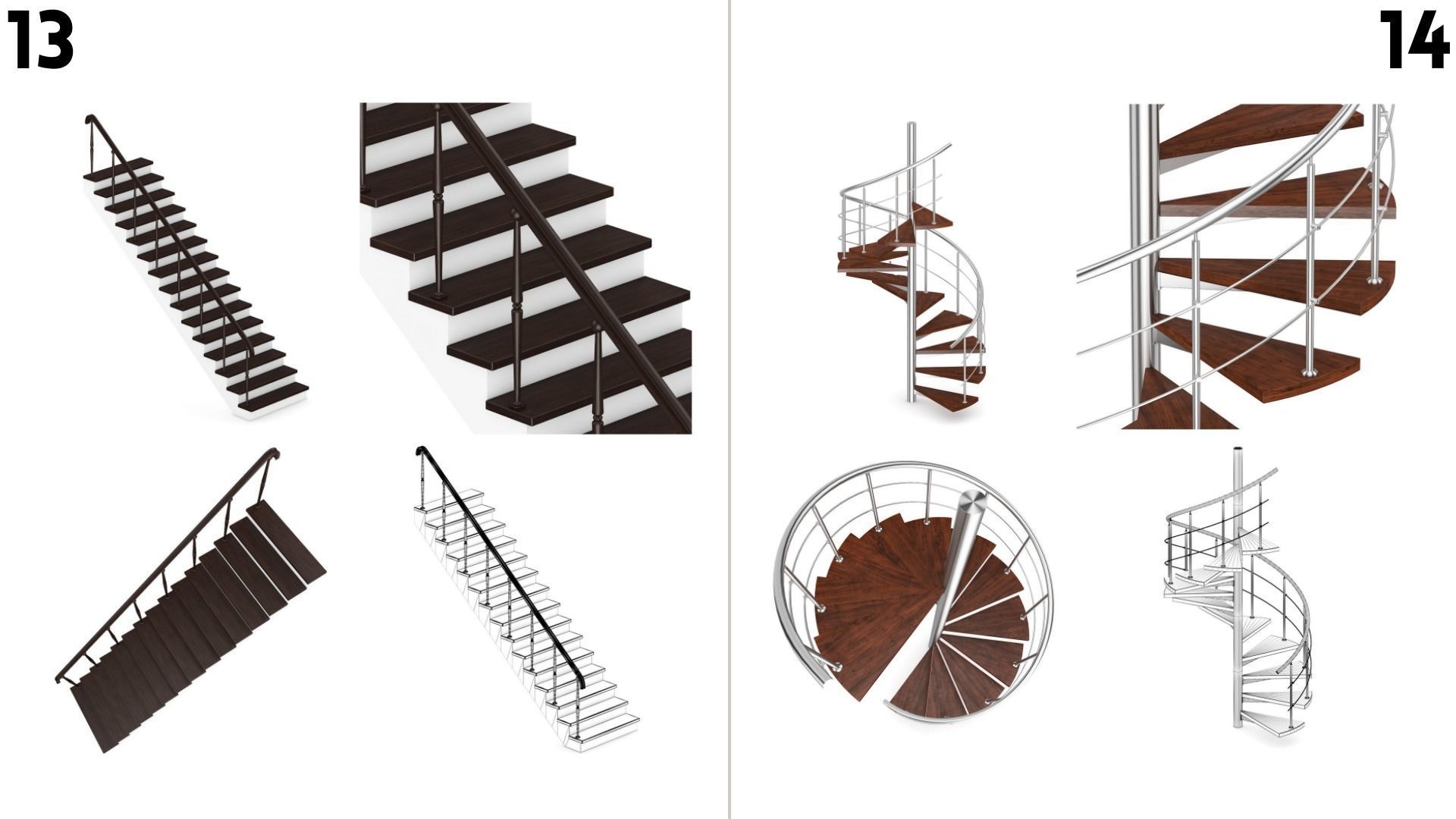 Modern Stairs Set 3D model | CGTrader