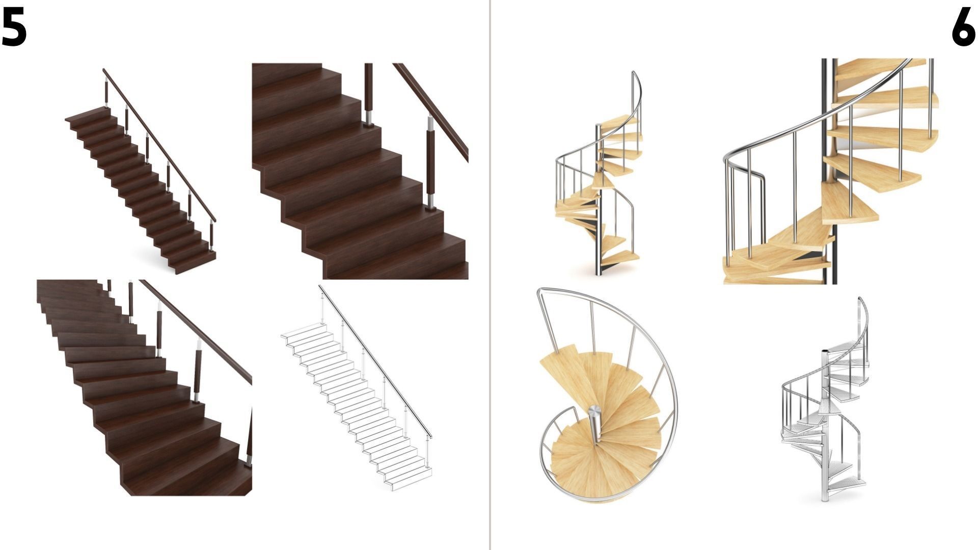 Modern Stairs Set 3D model | CGTrader