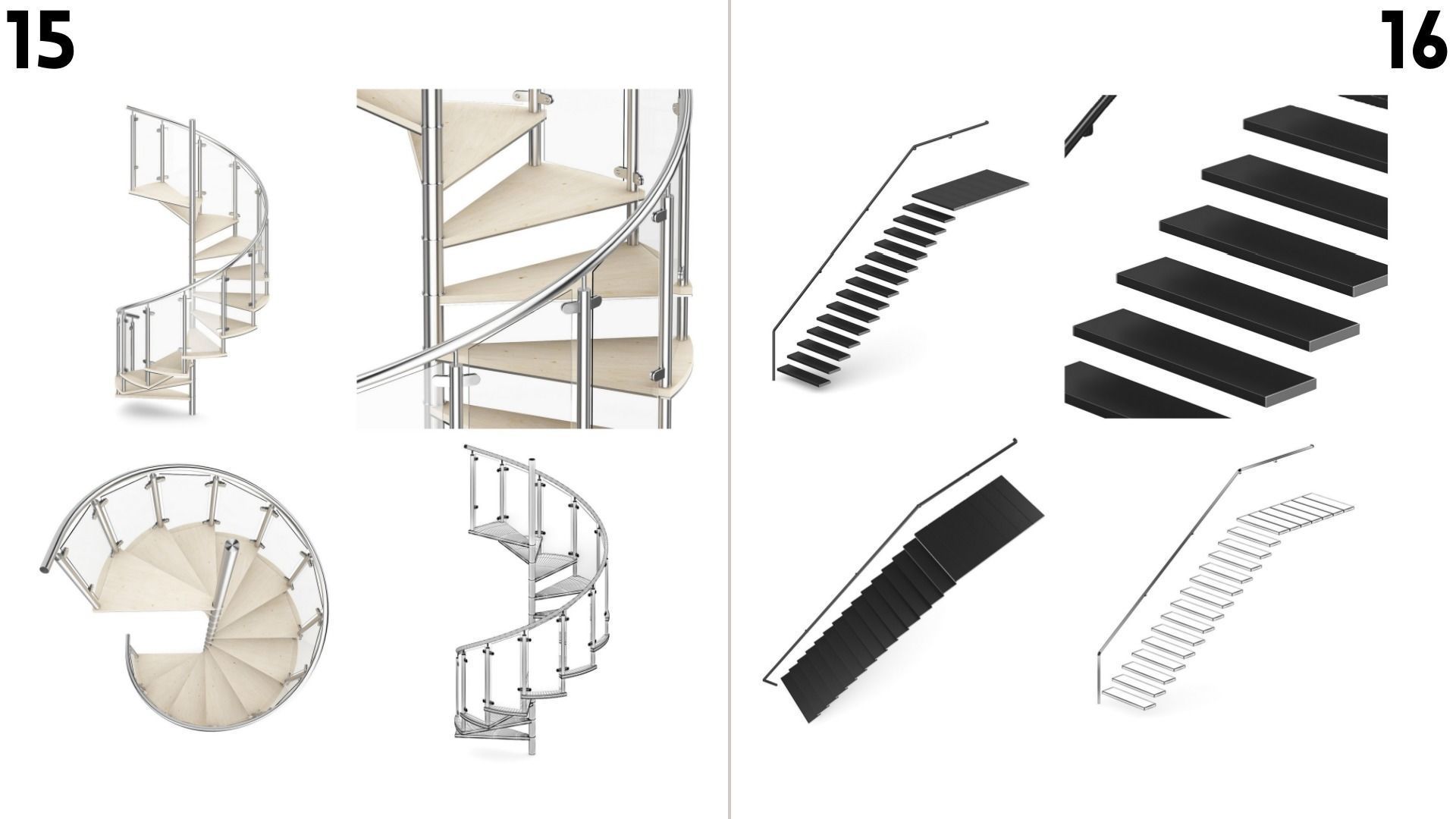 Modern Stairs Set 3D model | CGTrader