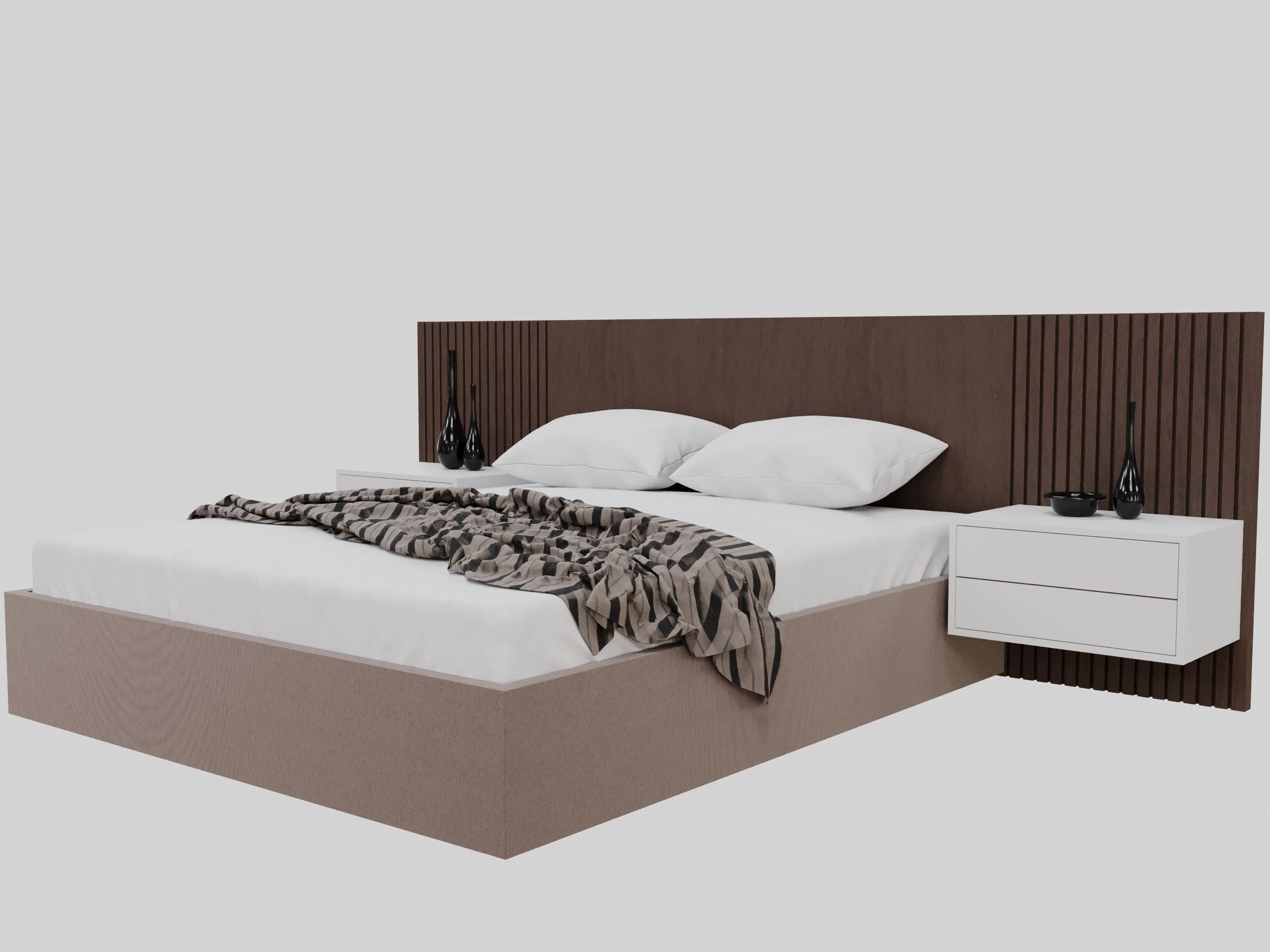 Bed complete free 3D model | CGTrader