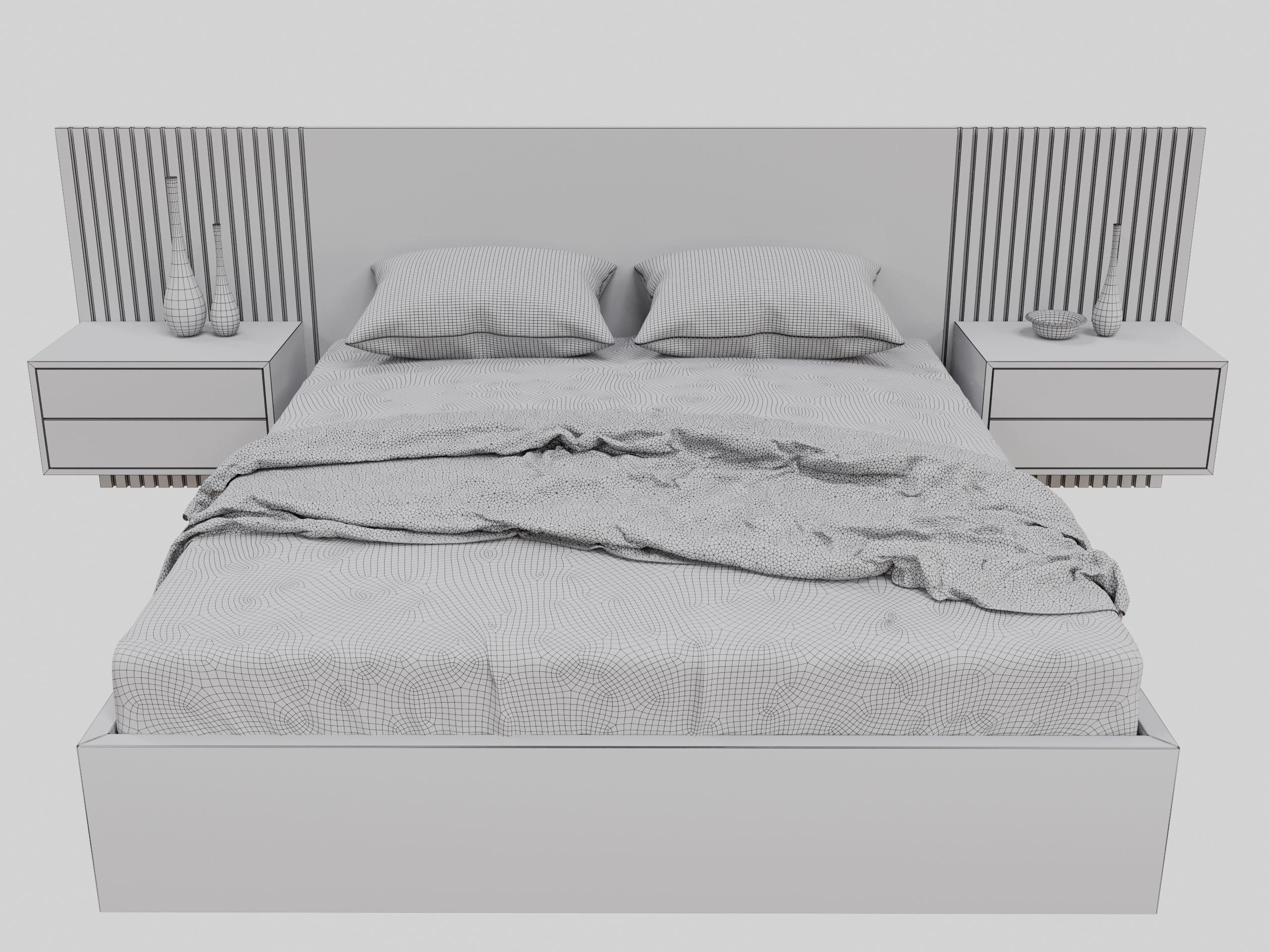 Bed complete free 3D model | CGTrader