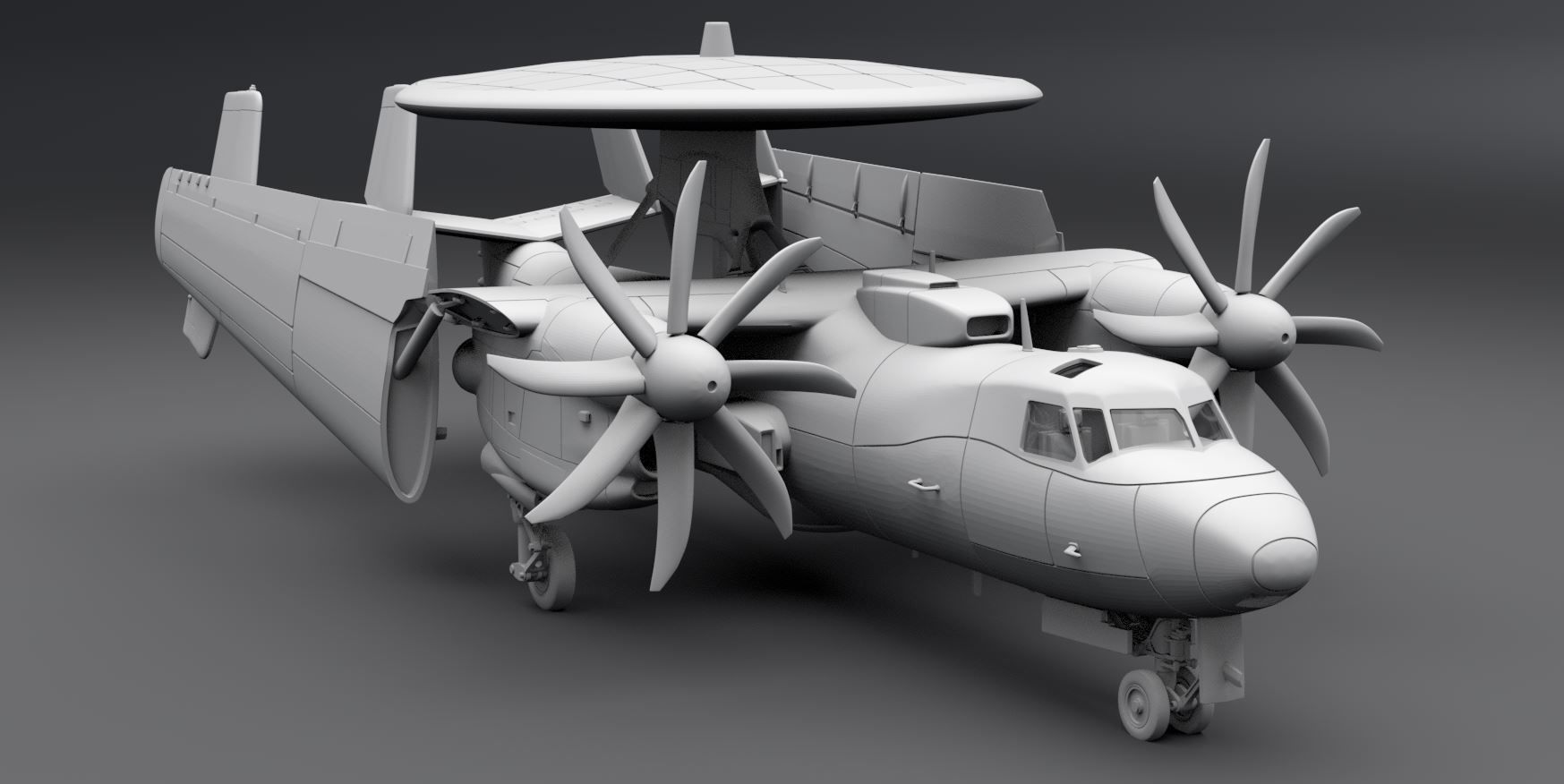 E2d Advanced Hawkeye Scale model 3D model 3D printable | CGTrader