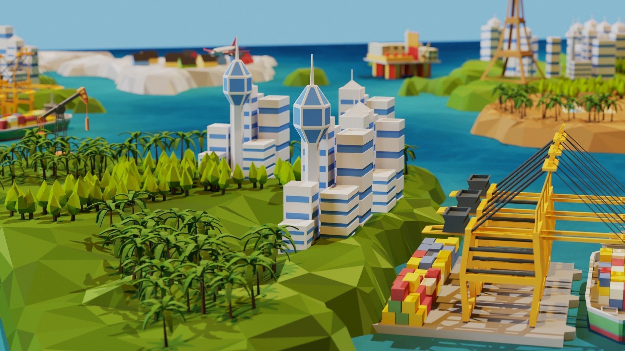 3D model Earth Map Low Poly 3d Model VR / AR / low-poly | CGTrader