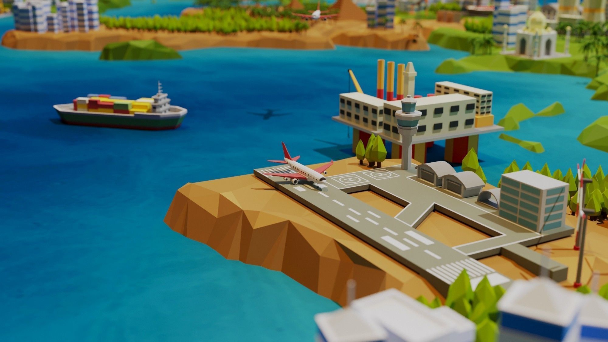 3D model Earth Map Low Poly 3d Model VR / AR / low-poly | CGTrader