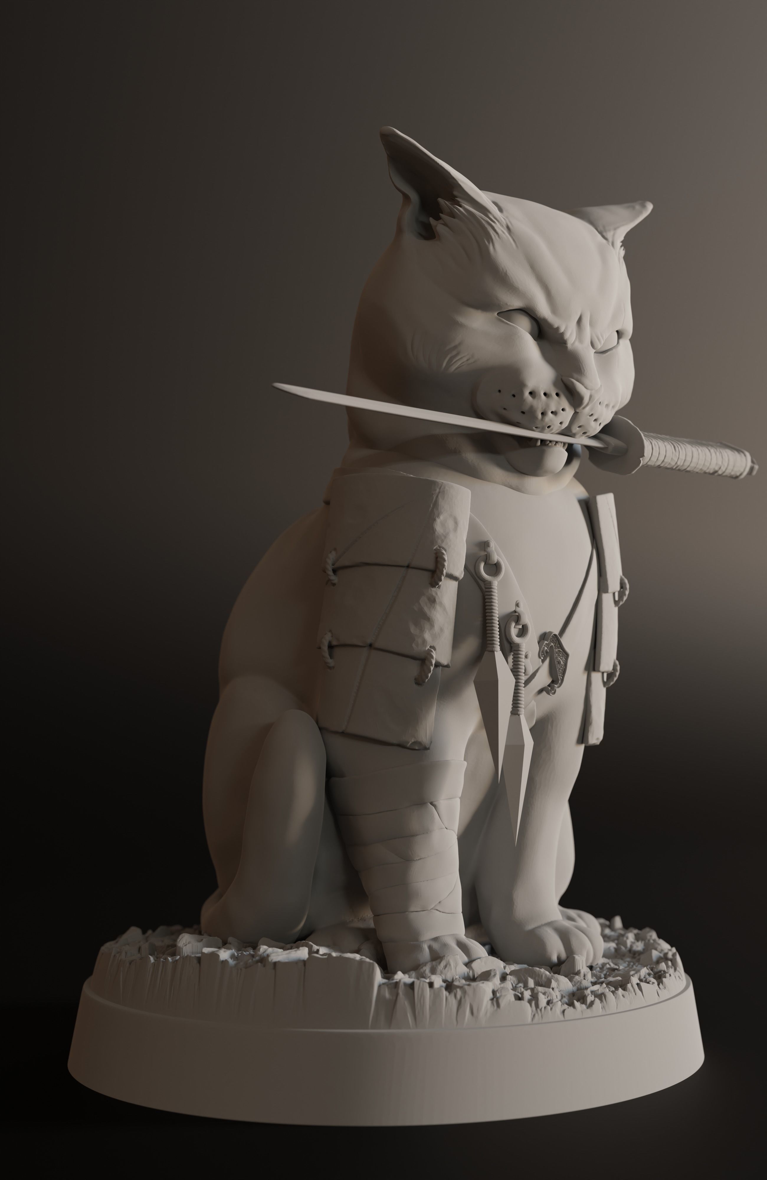 SAMURAI CAT GATO SAMURAI NINJA 3D model 3D printable | CGTrader