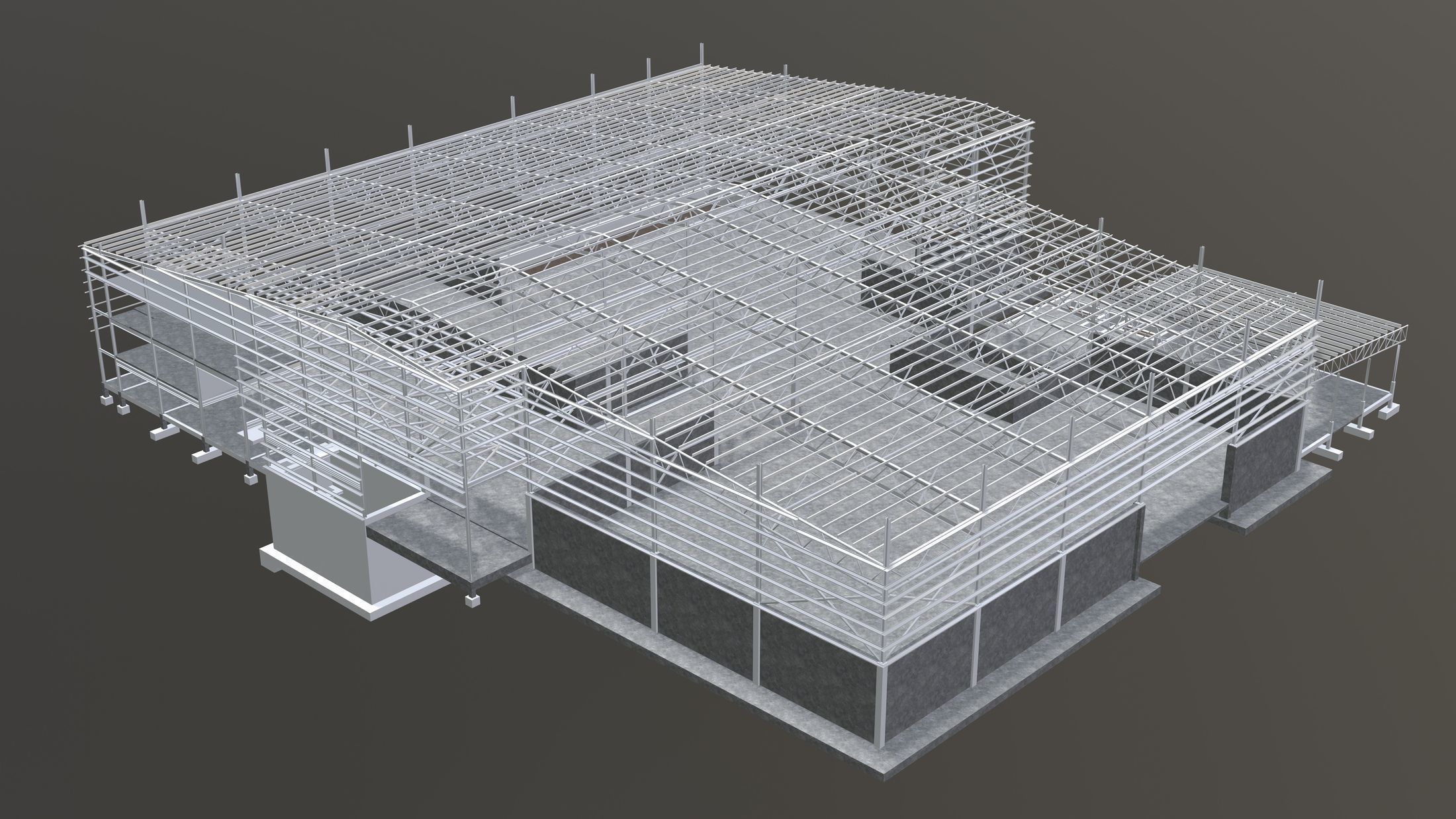 Warehouse structure 2318 3D model | CGTrader