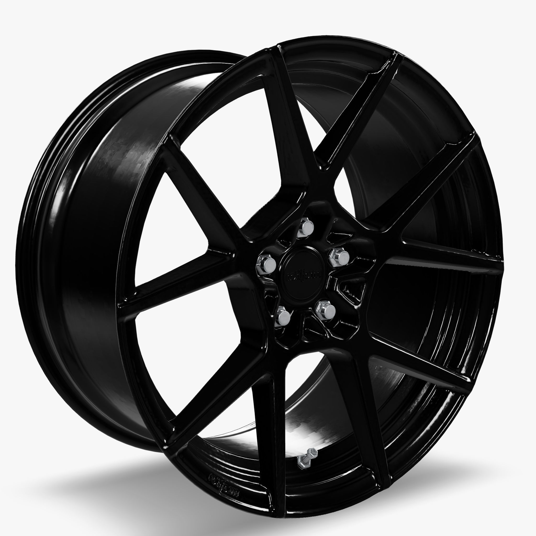 3D model Rotiform KPS Wheel Matte Black With Gloss Black Windows VR ...