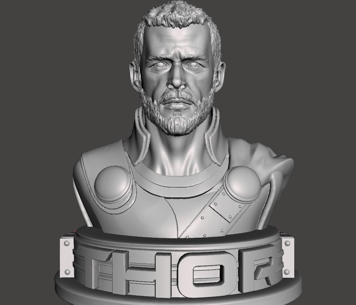thor 3d bust model 3D model 3D printable | CGTrader