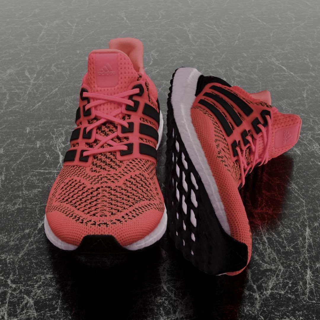 3D model ADIDAS 3D SHOES - RED - ULTRABOOST VR / AR / low-poly | CGTrader