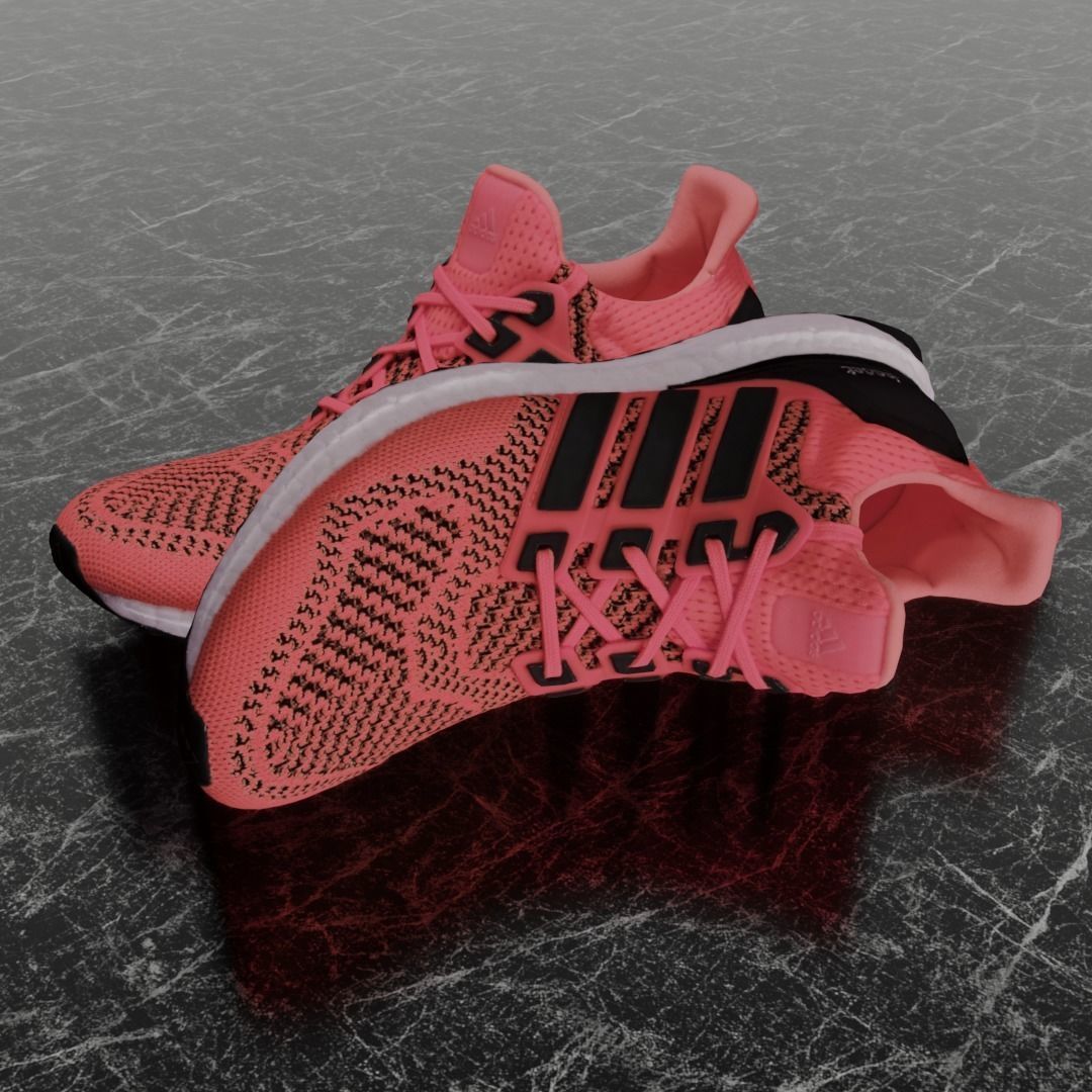3D model ADIDAS 3D SHOES - RED - ULTRABOOST VR / AR / low-poly | CGTrader