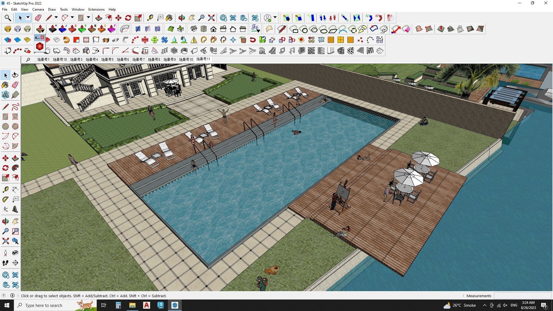 3D model of a neighbourhood sketchup model 3D model | CGTrader